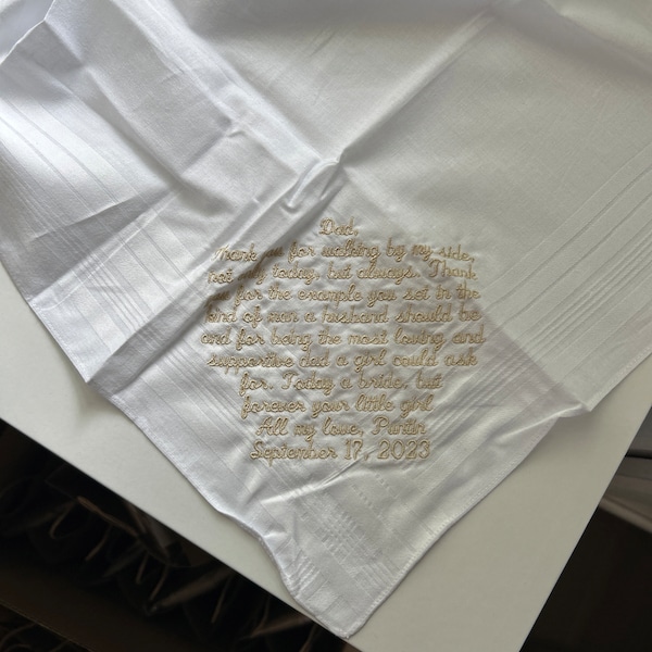 Custom Handkerchief - Personalized Handkerchief - Embroidered ...