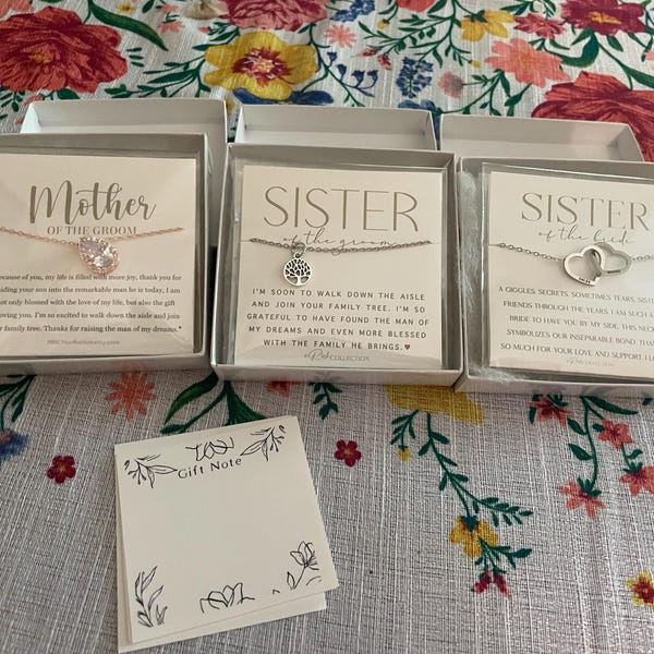 To My Sister on My Wedding Day Jewelry Gift for Sister of the Bride ...