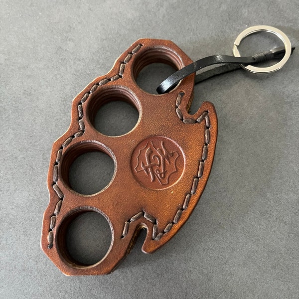 Handmade Leather Keychain ,key Case, Leather Pouch, Embossed ...