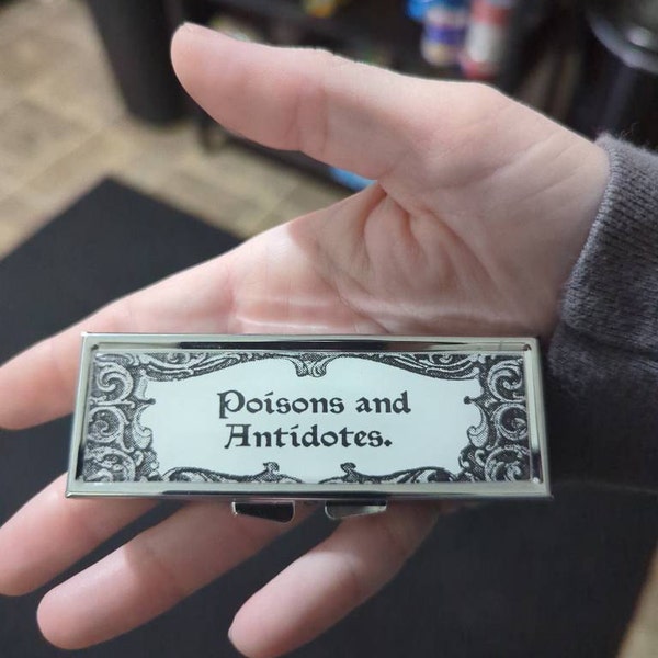 Poisons and Antidotes Pill Box - Steampunk, Gothic, Curious, Strange ...