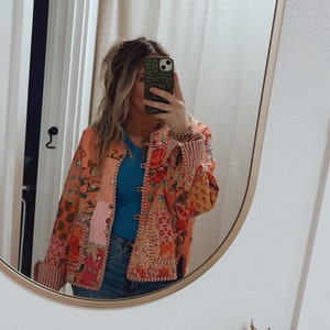 Handmade Patchwork Jacket, Hand Stitched Cotton Patchwork Jacket ...