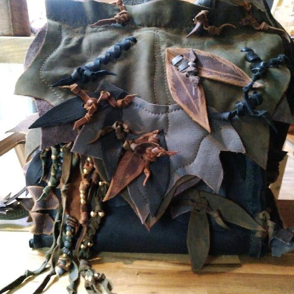 Forager Backpack, Leather Hiking Backpack, Handmade Leather Backpack ...