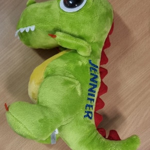Personalised T-rex Dinosaur Soft Toy - Etsy
