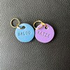 Cat Tag Leather Tag Silent ID Tag Personalized Cat Tag - Etsy