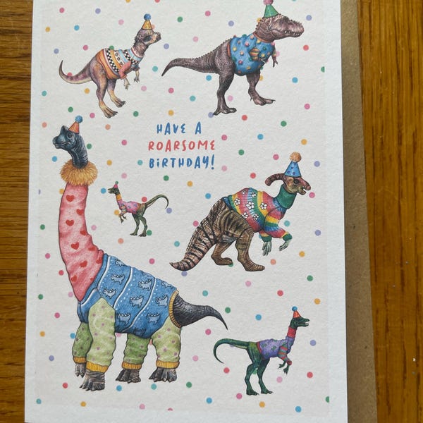 T-rex Birthday Card for Dad, Funny Birthday Card, Card for Dad, Dads ...