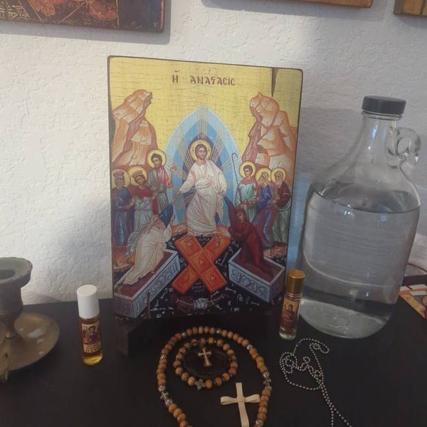 Last Supper Icon Greek Mystical Jesus Christ Dinner With 12 Disciples ...