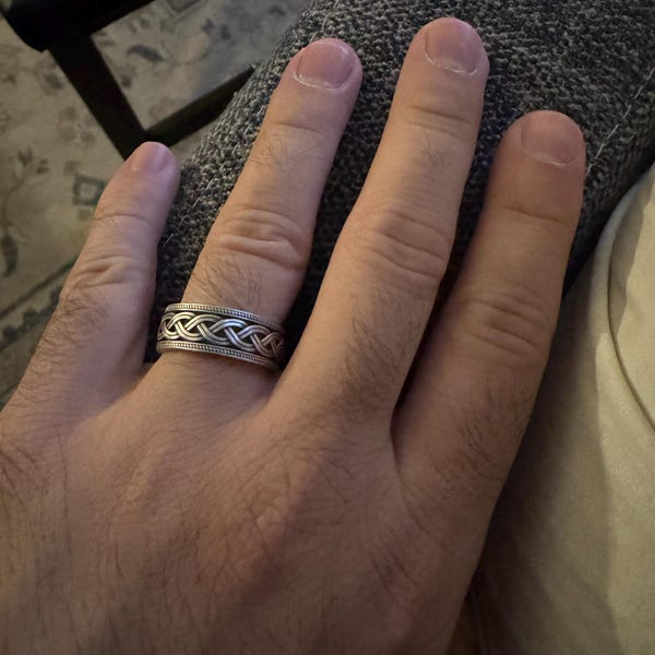 Silver Japanese Koi Fish Ring, Silver Fidget Carp, Handmade Japanese ...