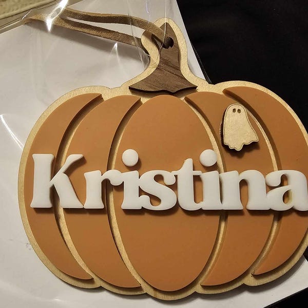 Halloween Gift Boo Basket Name Tag | Kids Candy Bag Custom Nametag ...