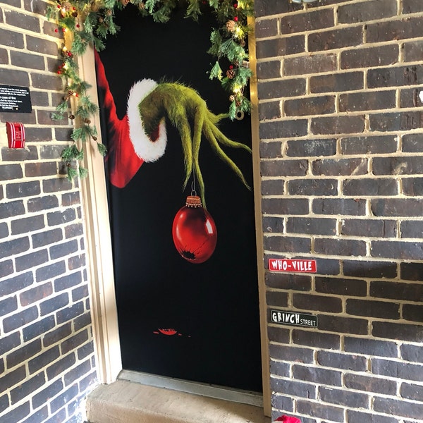 Grinch Decor - Christmas Door Covers - Grinch Door Decor - Grinch ...