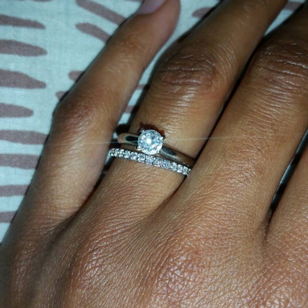 0.20ct Traditional Bridal 14K White Gold Wedding Band With Diamonds - Etsy