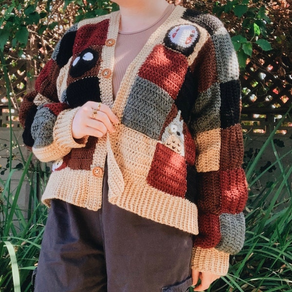 Crochet Patchwork Cardigan Pattern - Etsy