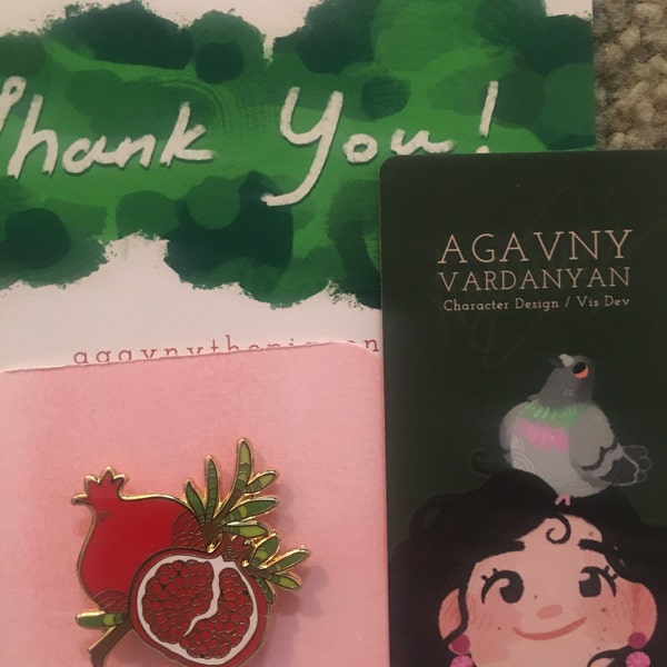 Pomegranate Enamel Pin - Etsy