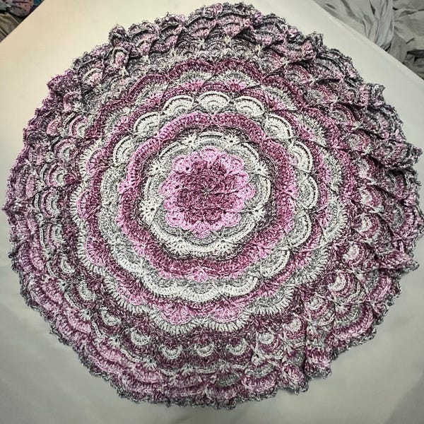 Flower Puddles Mandala Blanket Crochet Pattern - Etsy
