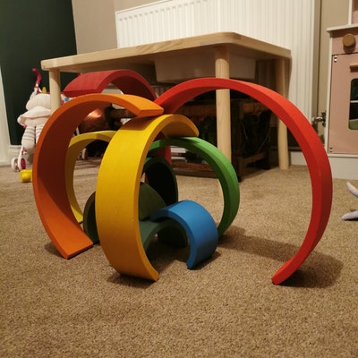 Wooden Tree Stacker Montessori Tree Stacking Toy Waldorf Tree Stacker ...