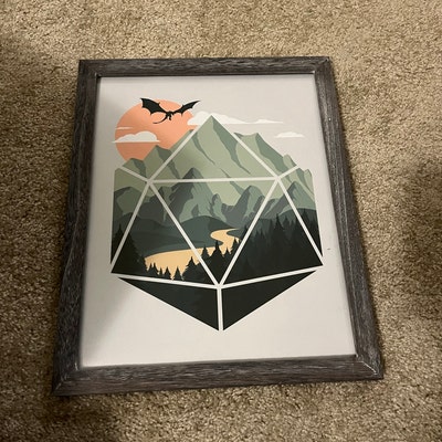 A D20 Scene Poster Dnd Gift Dungeons and Dragons Present - Etsy