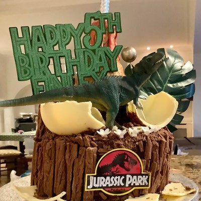 T-rex Juvenile Dinosaur Party Animal Cake Topper Keepsake - Etsy UK