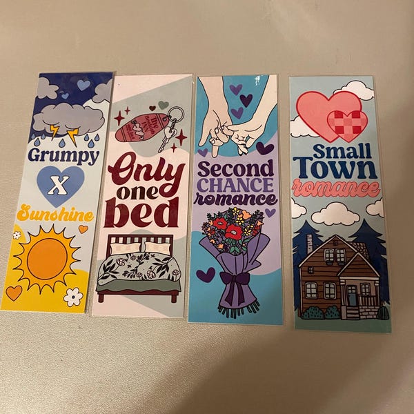 Smutty Romance Bookmark Set, Book Club Bookmark, Unique Bookish Merch ...
