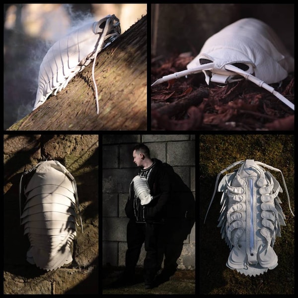 Leather Isopod Sling Bag PDF Pattern: Giant Bathynomus Design (SVG, DXF ...