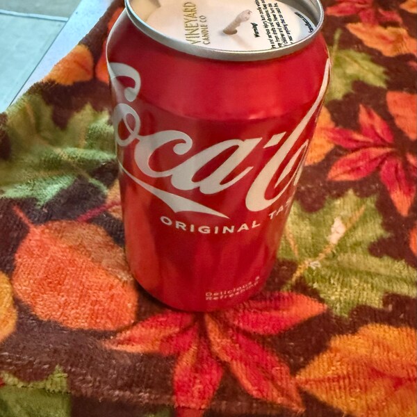 Coke Soy Candle - Hand Poured Coca Cola Soda Can Candle - Custom ...