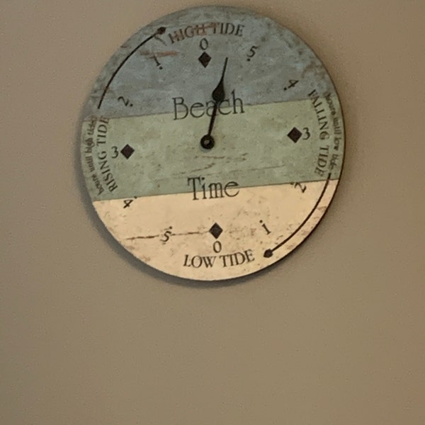 Tide Clock- Personalized Beach Tide Clock - Etsy