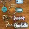 Personalized Name Keychain, Cute Confetti Acrylic Keyring, Backpack ...