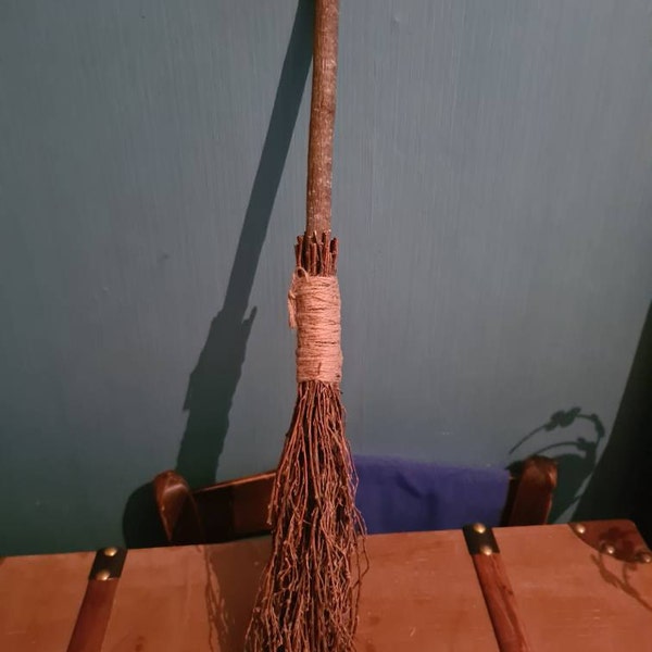 Enchanted Witch Broom Black Jumping Broom Wedding Witch's Charged Magic ...