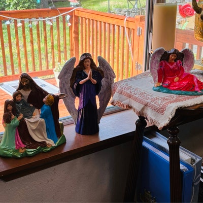 Ready to Paint Indian Angel With Buffalo - Etsy