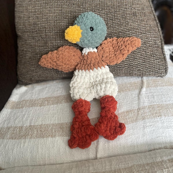 MINI Duke Duck Knotted Lovey — Crochet Duck PATTERN - Etsy