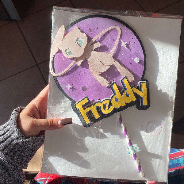 Pokemon Mew Cake Topper/pokemon Birthday Party/pokemon Theme - Etsy