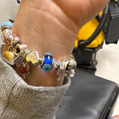 Authentic New Pandora Orange Tropical Flower Murano Beautiful Charm ...