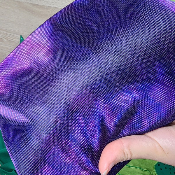 1yard Iridescent Purple Blue Mesh,2way Stretch Soft Smooth Magic ...