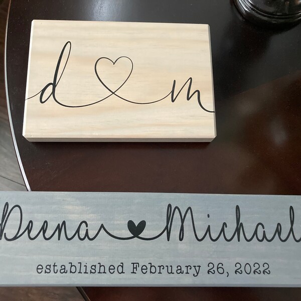 Personalized Couple Names Sign | Wedding Gift Idea | Anniversary Gift ...