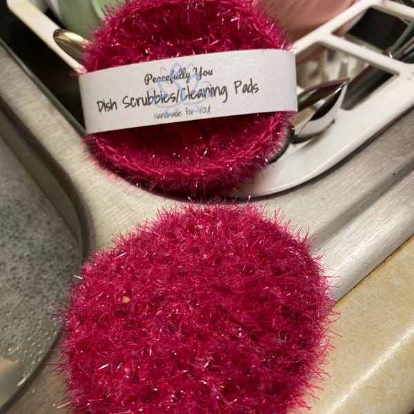 Round Dish Scrubby Downloadable PDF Crochet Pattern, Scrubby Pattern ...