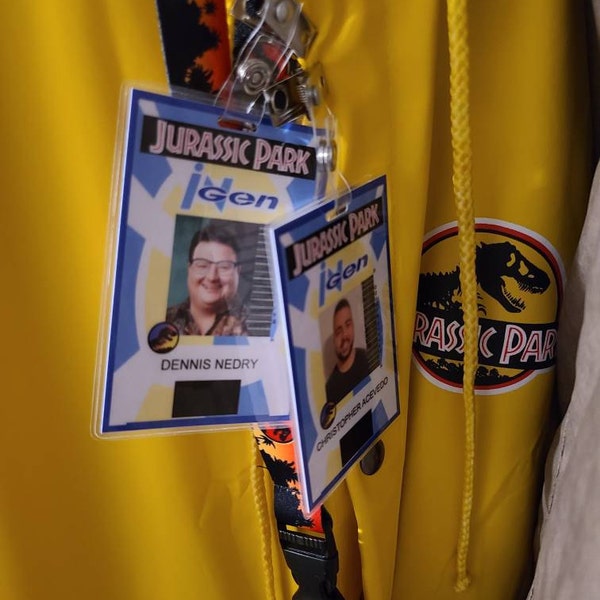 Jurassic Park Ingen Character/custom Photo ID Badge - Etsy