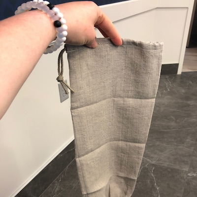 Linen Grocery Bag Holder / Plastic Bag Holder / Natural Linen - Etsy