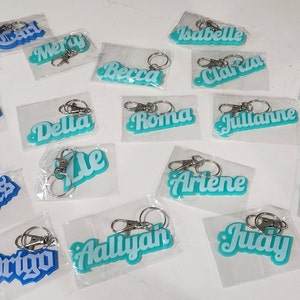 Personalized Acrylic Keychain, Acrylic Name Tag, Backpack Name Tag ...