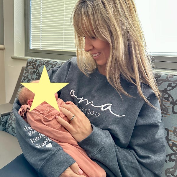 Custom Embroidered Auntie Sweatshirt, Personalized Embroidery Aunt ...