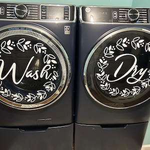 Laundry Room Decor wash dry Vinyl Decals, Washing Machines and Dryers ...