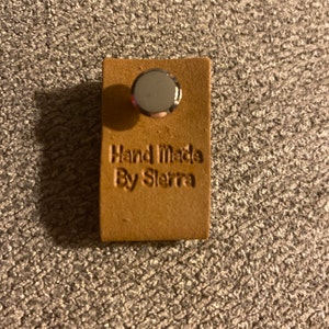 Leather Tags With Hats Logo on Screws for Knitting Bags Hats | Etsy