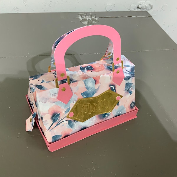 Paper Handbag With Tear Strip Opening. Instructions, SVG and Coreldraw ...