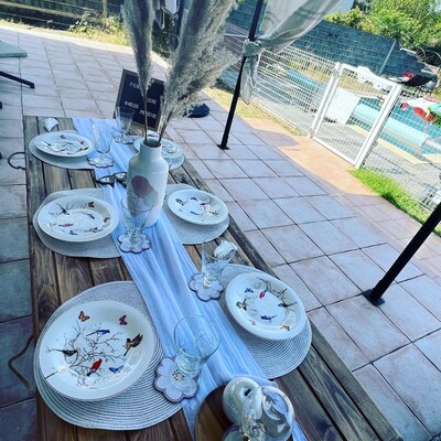 Wooden Table,44 ınc-22 Inc Car Picnic Table, Folding Table, Boho Picnic ...