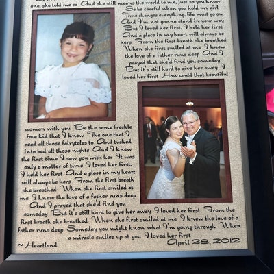 Butterfly Kisses Personalized Father's Gift / Personalized Picture Mat ...