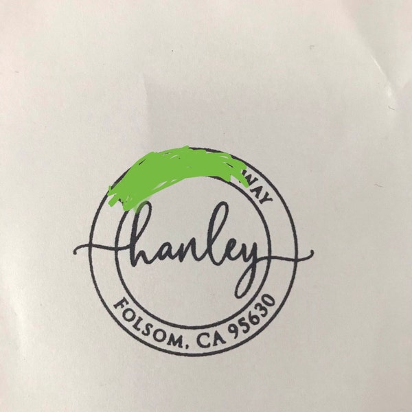 Address Stamp, Self Inking, Round Design, Personalized Custom Return ...