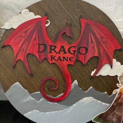 Personalized Custom Dragon Name Sign 3D Kids Room Name Sign - Etsy