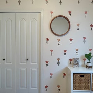 Wildflower Fabric Wall Decals Boho Floral Decals for Girls | Etsy