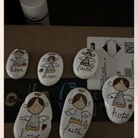 Encouragement Stones With Flowers, Set of 10 Affirmation Pocket Rocks ...