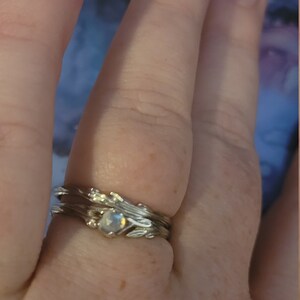 Labradorite Ring tika Sterling Silver Twig Engagement Ring | Etsy