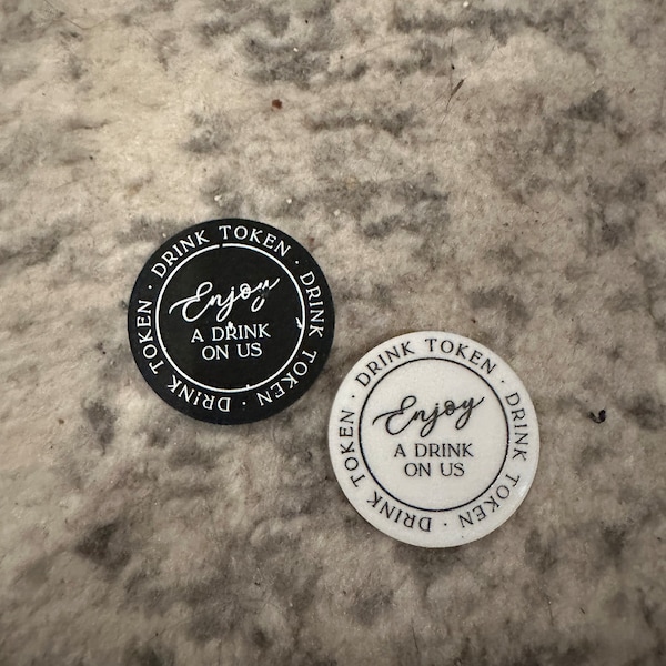 Wedding Favours, Free Drink Tokens for Guests, Drinks Token, Bespoke ...