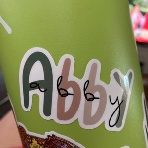 Custom Name Stickers Personalization Colorful Stickers - Etsy