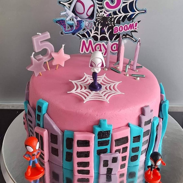 Spin Spidey Inspired Cake Topper, Print at Home, DIY, Last Minute ...